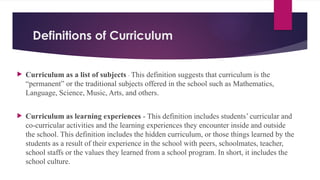 Understanding The Curriculum Final PowerPoint | PPTX