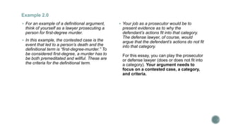 Understanding the Definition Argument-Examples and Sample Thesis ...