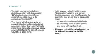 Understanding the Definition Argument-Examples and Sample Thesis ...