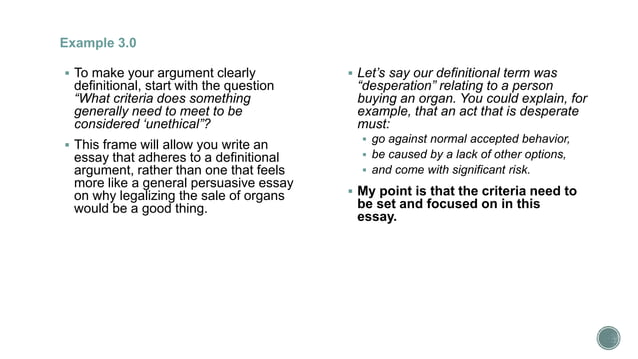 Understanding the Definition Argument-Examples and Sample Thesis ...