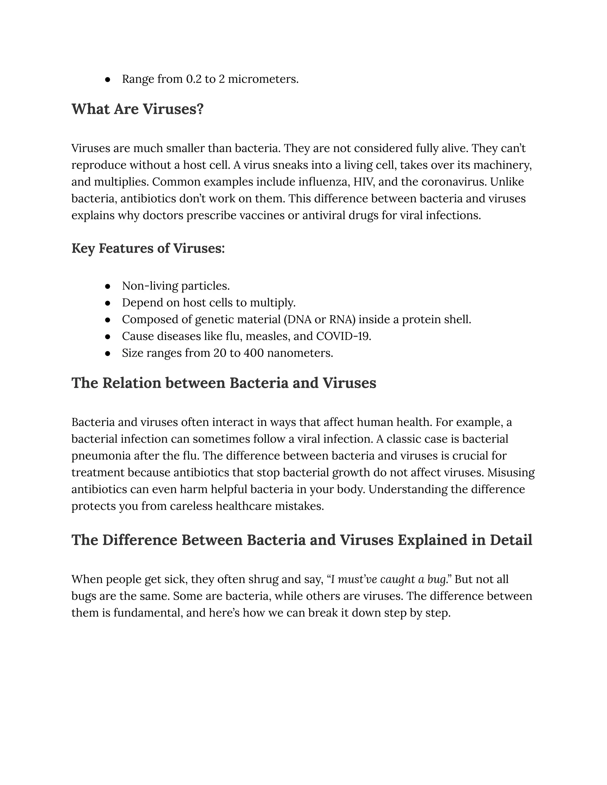 Understanding the Difference Between Bacteria and Viruses for Everyday ...