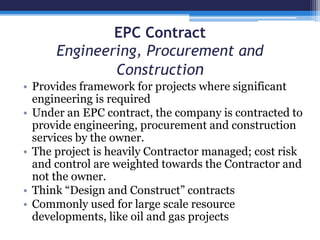Understanding the Difference Between EPC and EPCM Contracts | PPTX