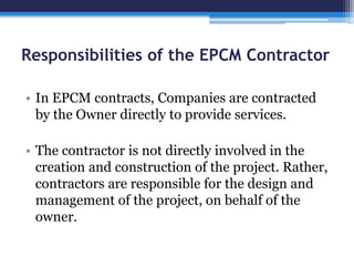 Understanding the Difference Between EPC and EPCM Contracts | PPTX