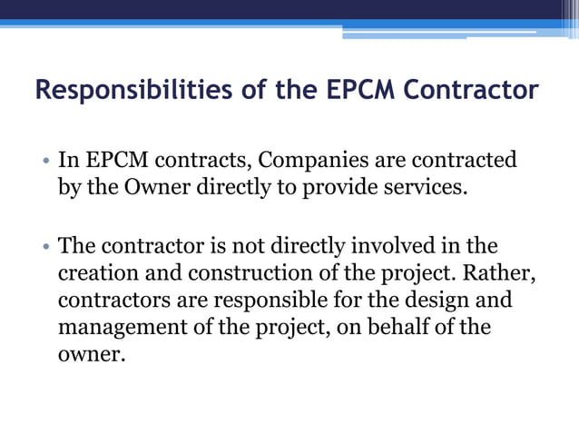 Understanding the Difference Between EPC and EPCM Contracts | PPTX