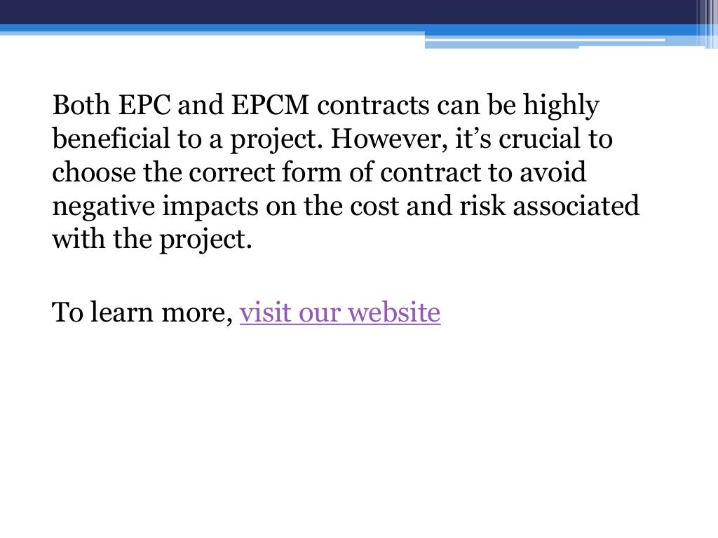 Understanding the Difference Between EPC and EPCM Contracts