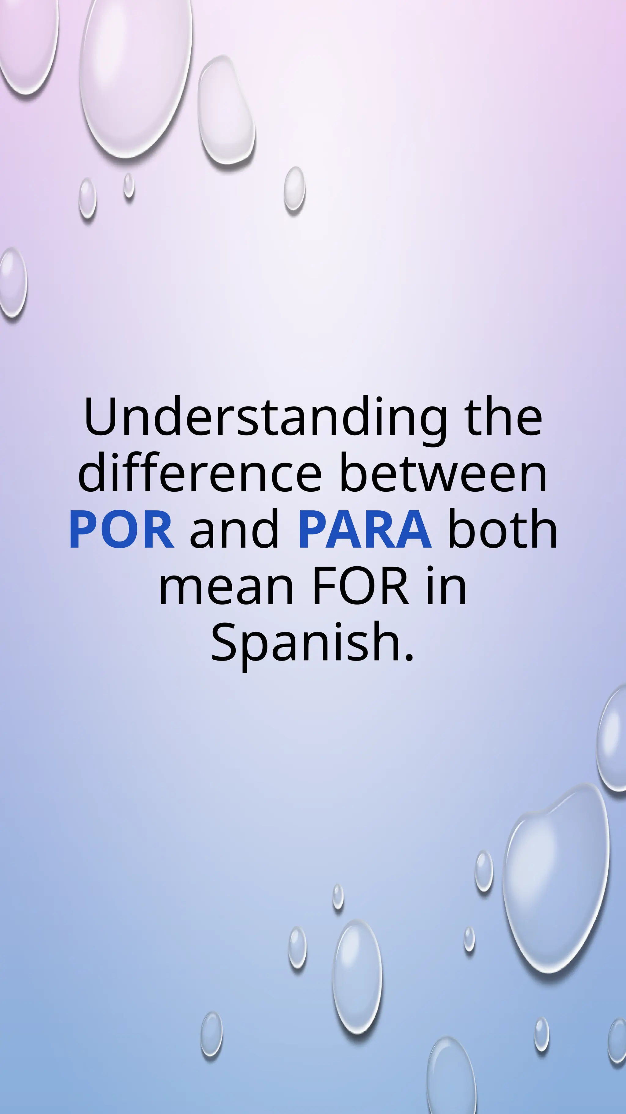 Understanding the difference between POR and PARA | PPTX