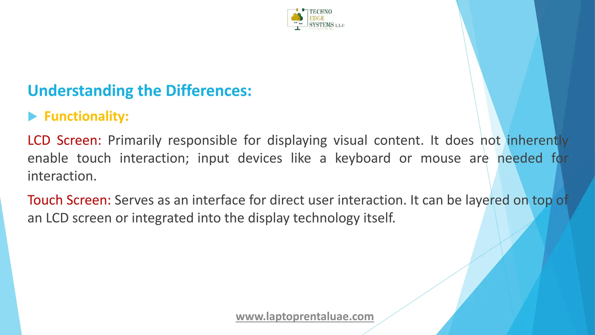 Understanding the Difference Between Touch Screens and LCD Screens | PPT