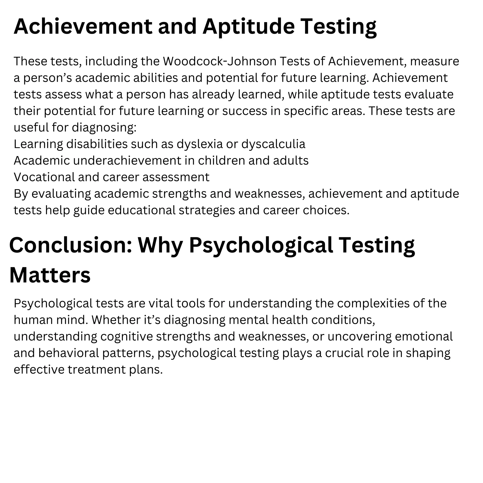 Understanding the Different Psychological Tests Used in Mental Health ...