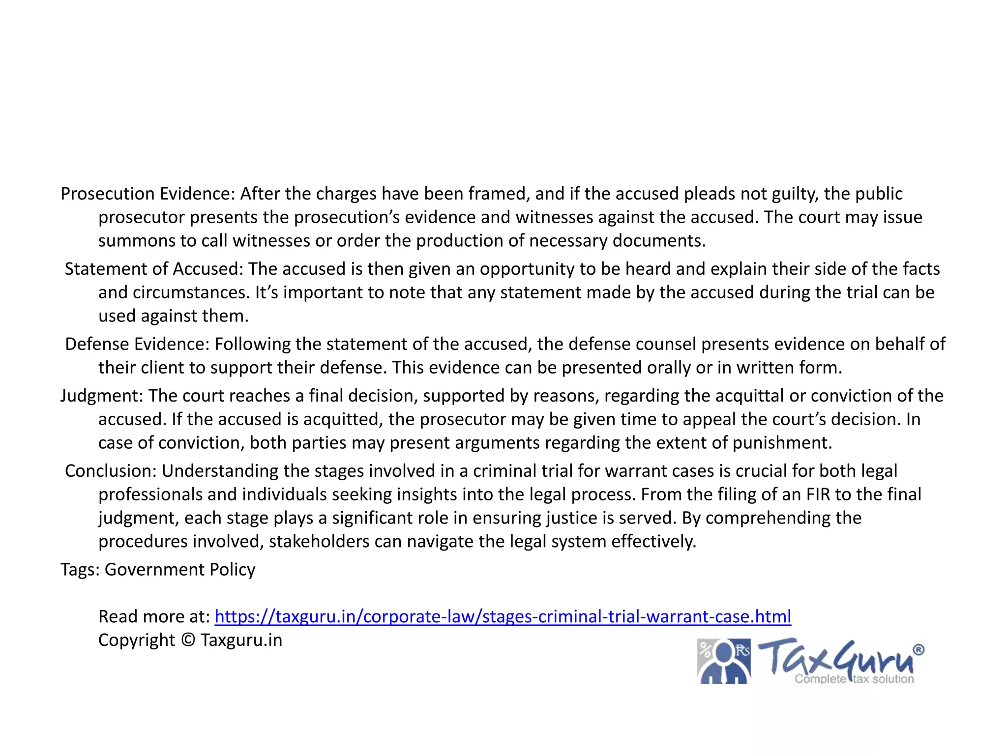 Understanding the Different Stages of a Criminal Trial in Warrant Cases.pptx