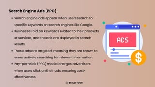 Understanding the Different Types of Paid Ads in Digital Marketing - Skillfloor | PPT
