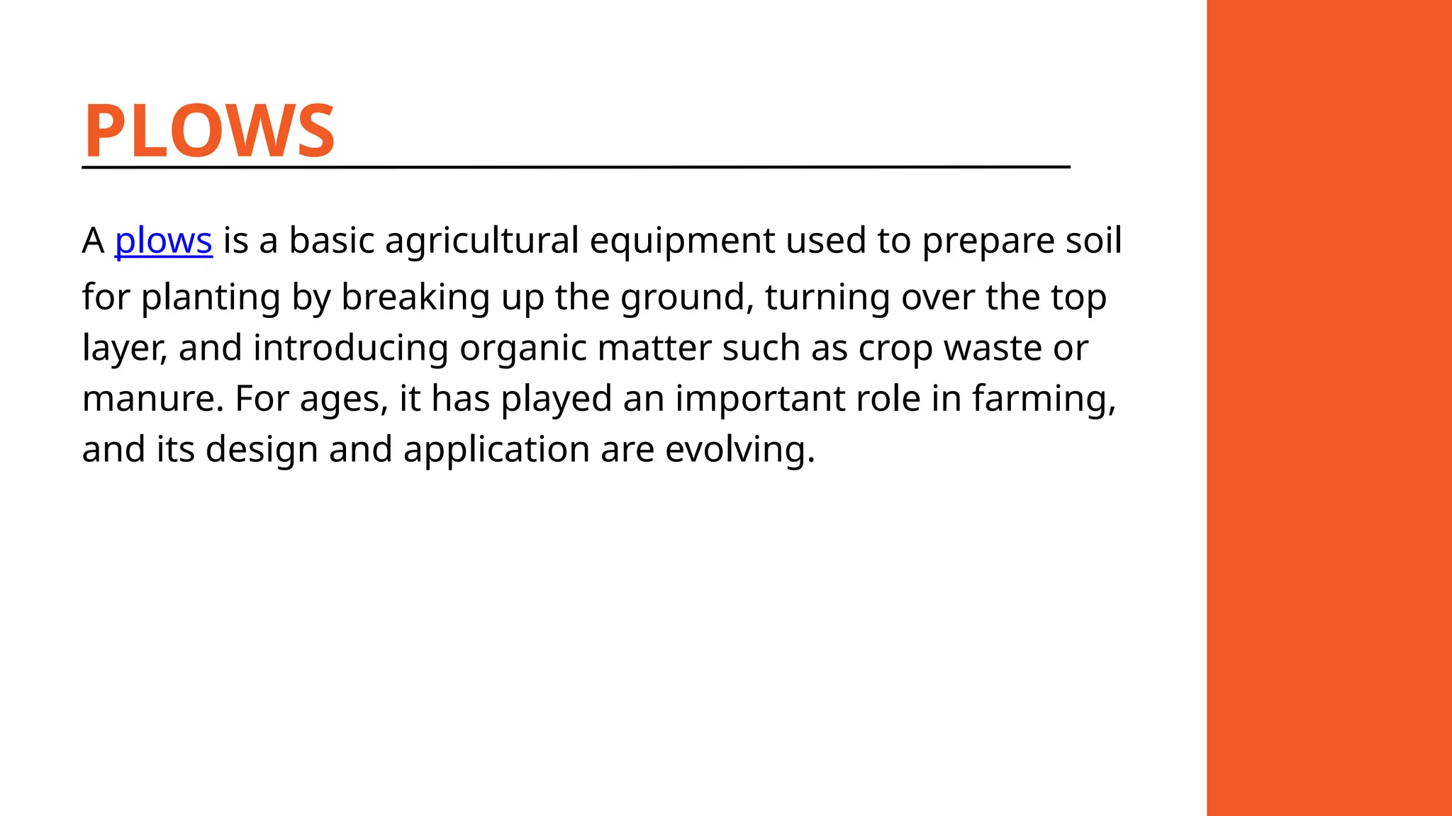 Understanding the Different Types of Plows and Their Uses | PPTX