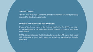 Understanding the Direct Tax Code ppt 2025 | PPTX
