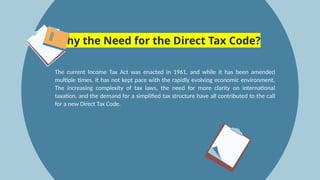 Understanding the Direct Tax Code ppt 2025 | PPTX