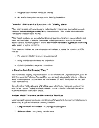 Understanding the Disinfection of Drinking Water: Methods, Safety, and ...