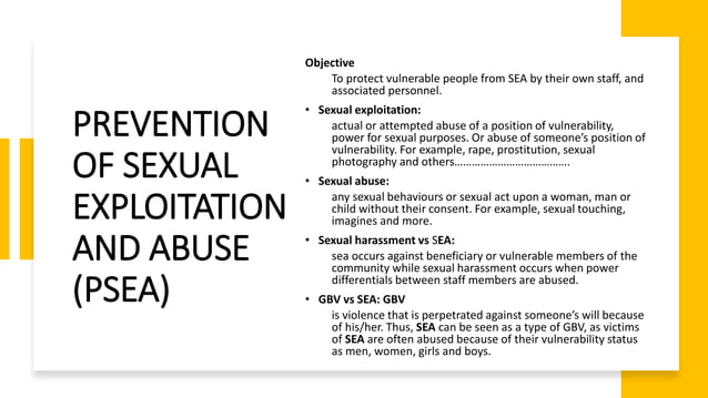 Understanding the Dynamics of Gender-Based Violence (GBV) and PSEA | PDF | Parenting | Family ...
