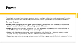 Understanding the Dynamics of Gender-Based Violence (GBV) and PSEA | PDF