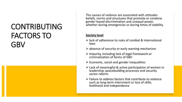 Understanding the Dynamics of Gender-Based Violence (GBV) and PSEA | PDF | Parenting | Family ...