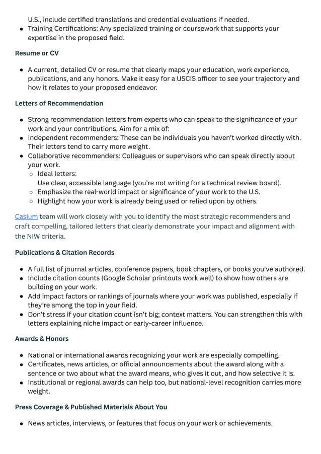 Understanding the EB-2 NIW Visa Process - Part 2 | PDF