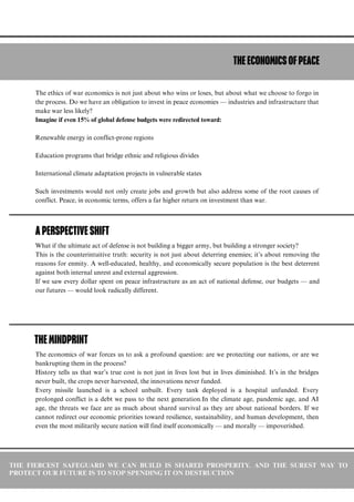 Understanding the Economic Cost of War: Why Conflict is Self-Sabotage | PDF