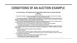 Understanding the Elements of an Auction Notice in South Africa | PDF