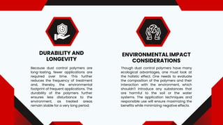 Understanding the Environmental Impact of Dust Control Polymers | PDF
