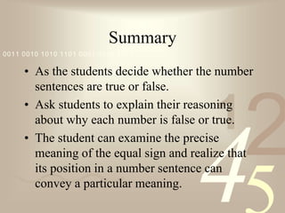 Understanding the equal sign pp | PPTX