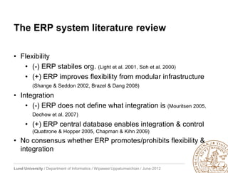 Understanding the ERP system use in budgeting | PPT