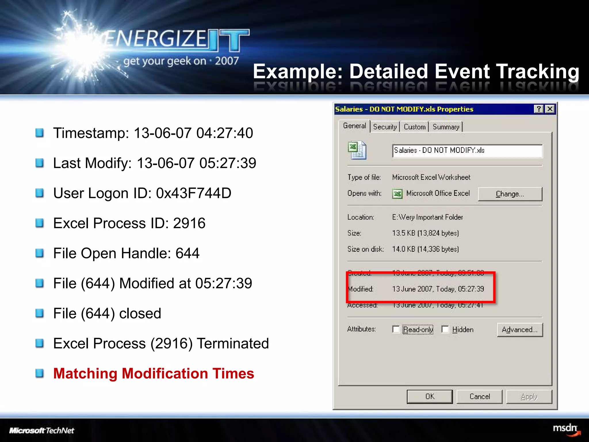 Understanding the Event Log | PDF