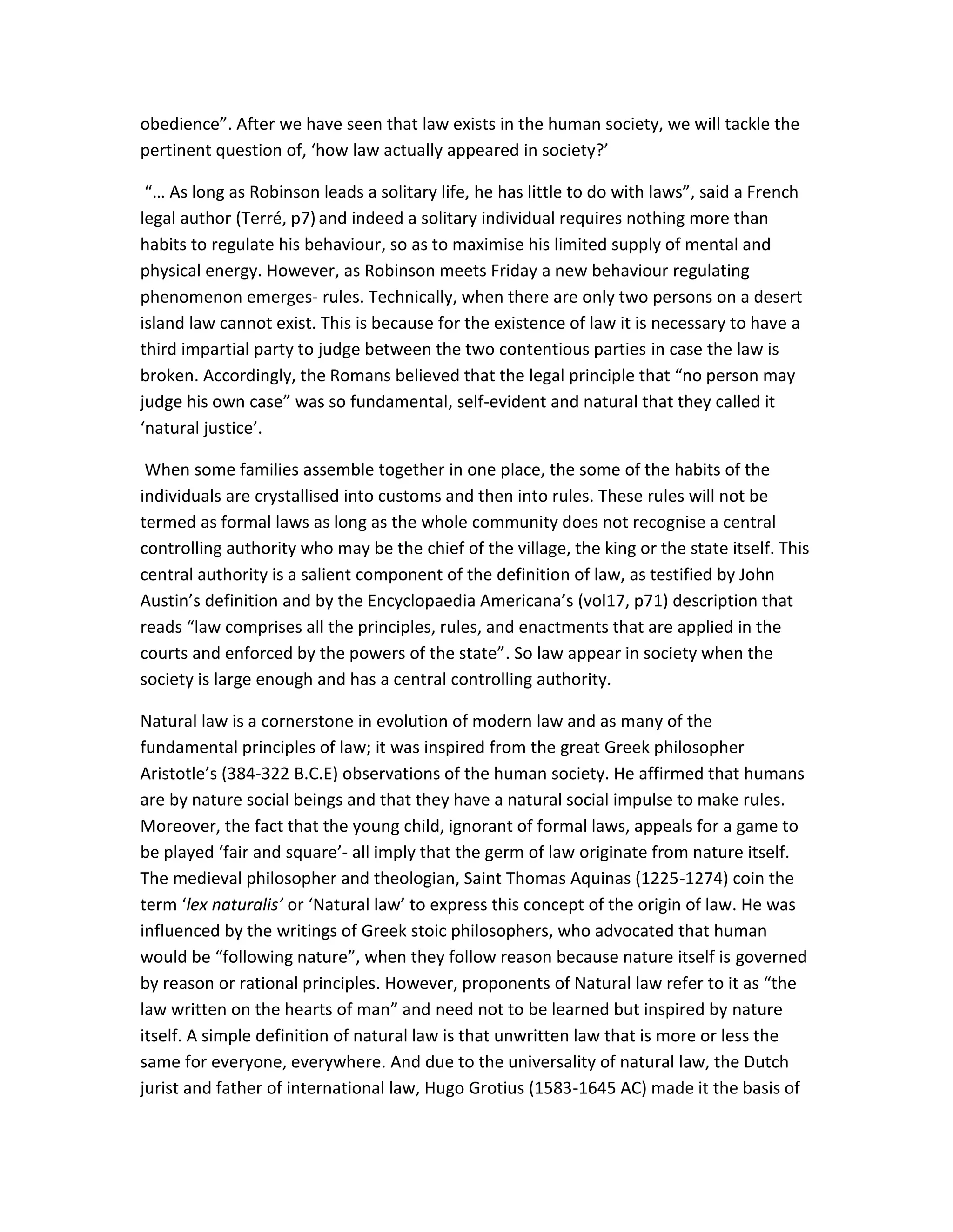 Understanding the evolution of law in society | DOCX