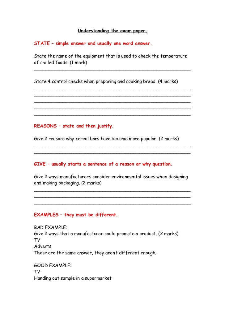 Understanding the exam Understanding the exam