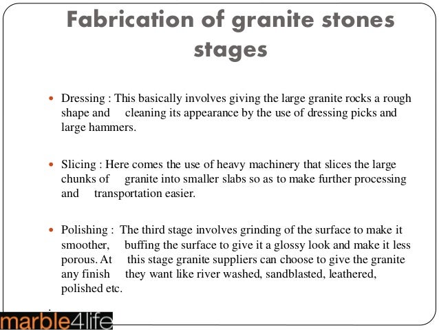 Understanding the fabrication process of granite