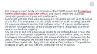 Understanding the families first coronavirus response act (ffcra) | PPT