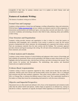 Understanding the Features and Characteristics of Academic Writing.pdf