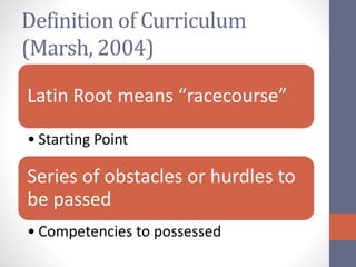 Understanding the field of curriculum | PPTX
