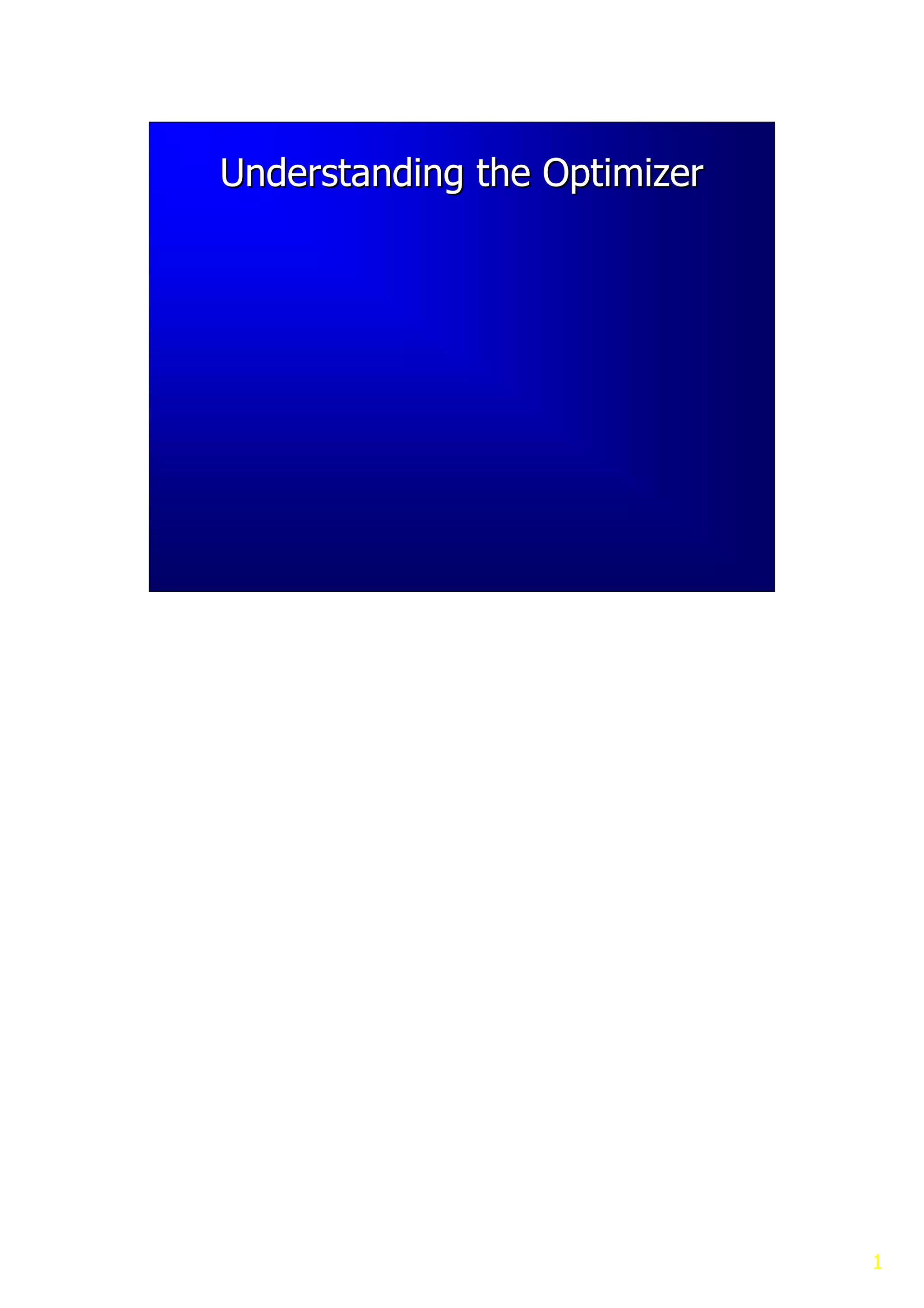 Understanding the firebird optimizer | PDF