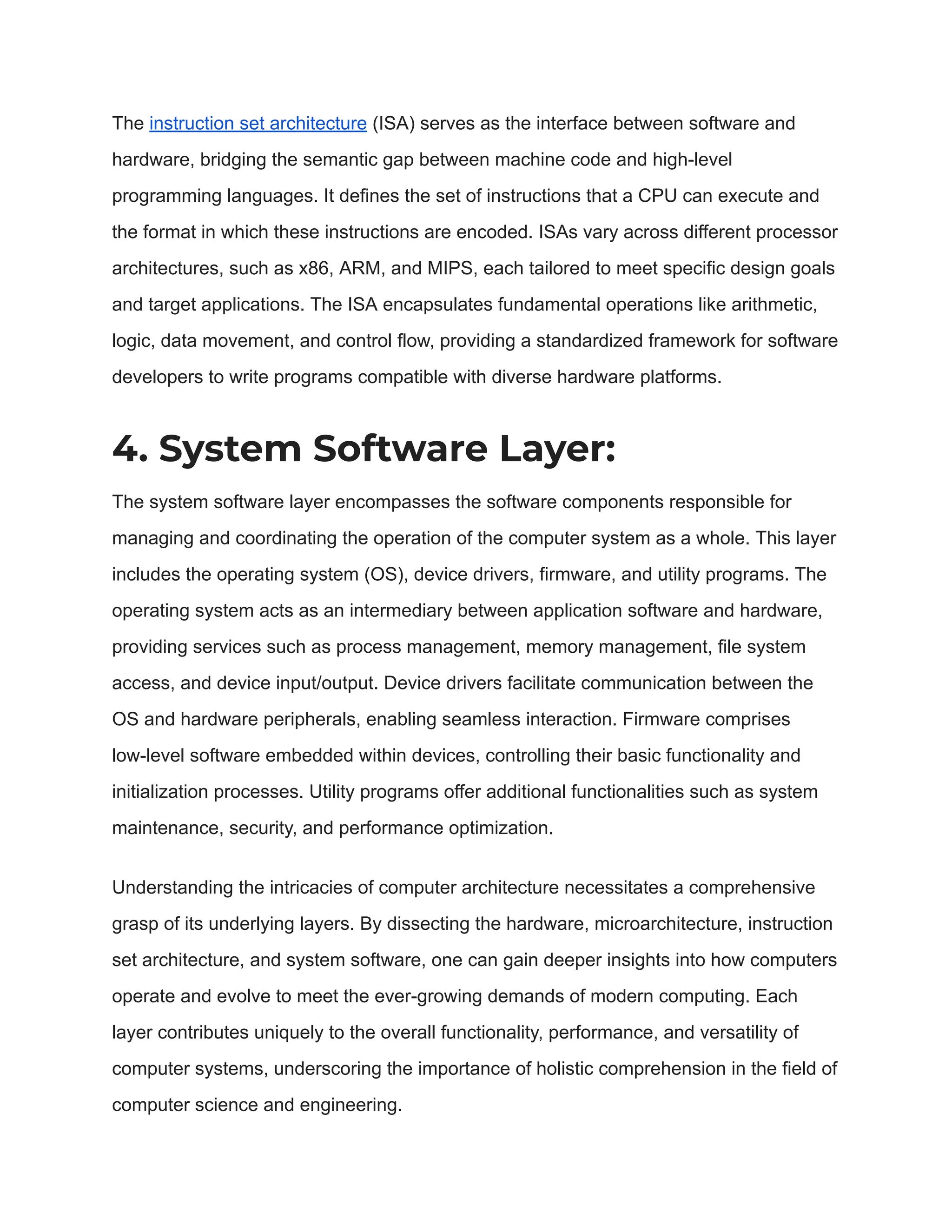 Understanding the Four Main Layers of Computer Architecture.pdf | Computing | Technology & Computing