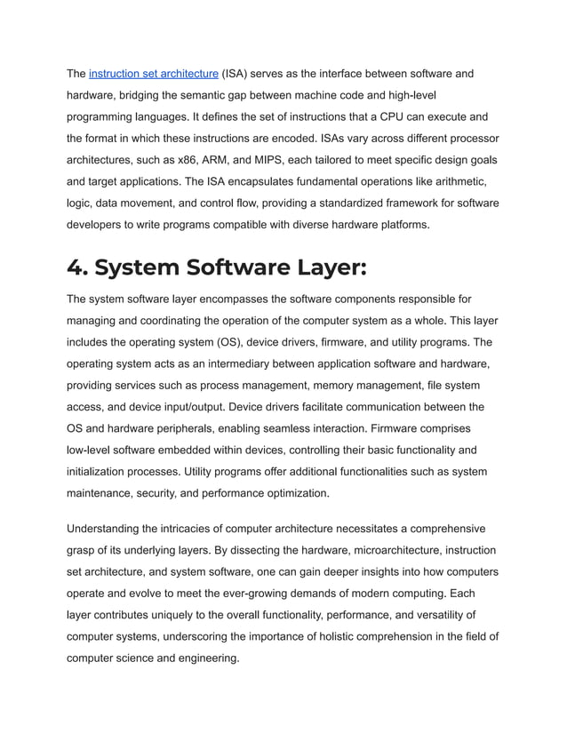 Understanding the Four Main Layers of Computer Architecture.pdf | Computing | Technology & Computing