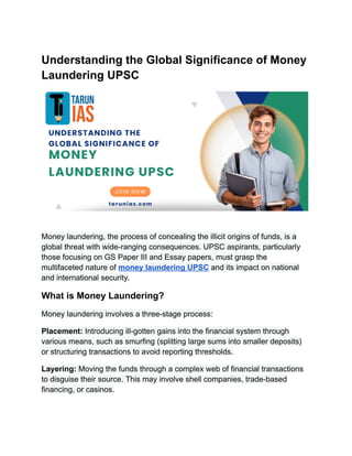 Understanding the Global Significance of Money Laundering UPSC.pdf