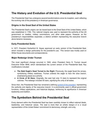 Understanding the History and Symbolism of the Presidential Seal Plaque.pdf