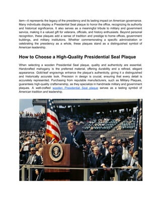 Understanding the History and Symbolism of the Presidential Seal Plaque.pdf