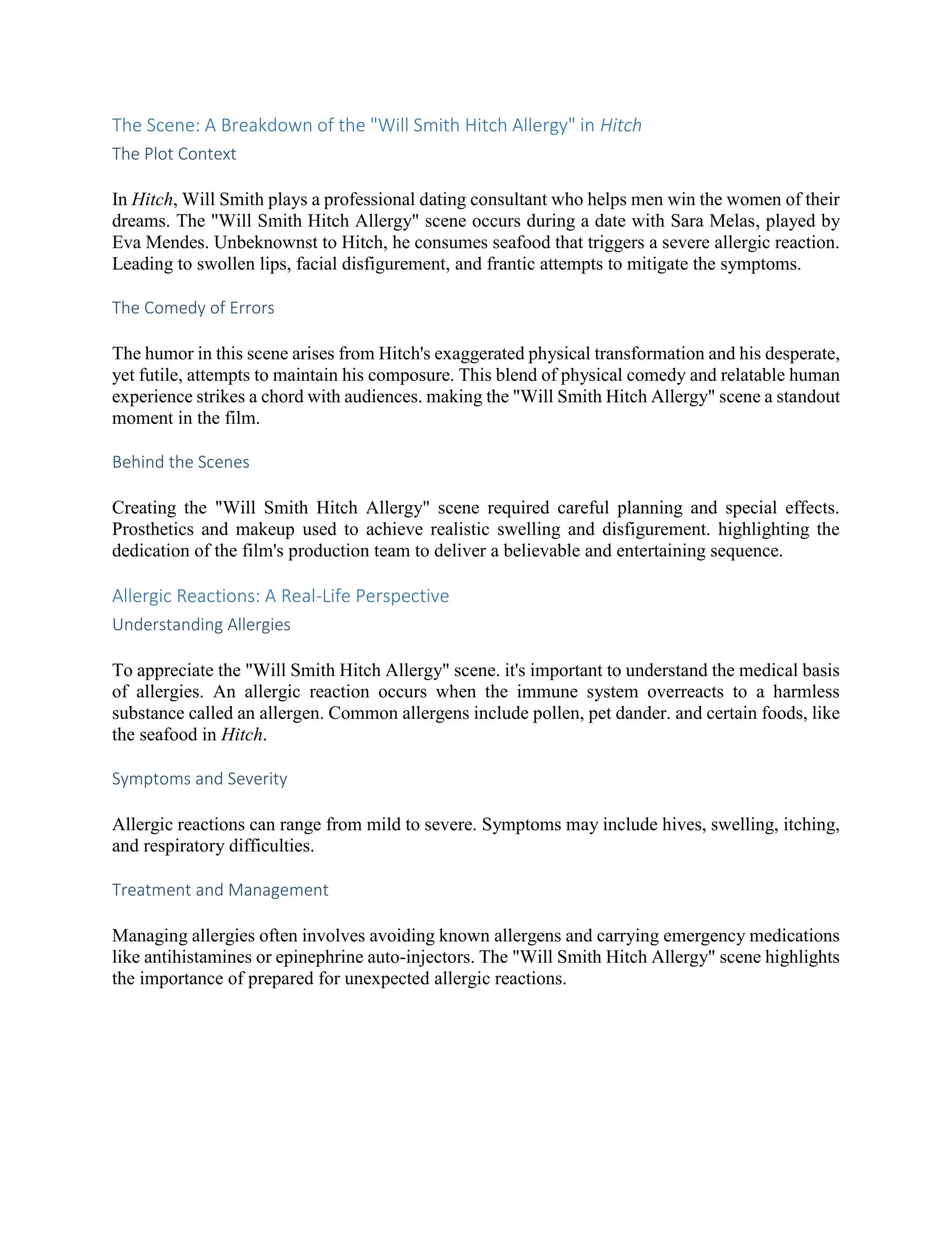 Understanding the Iconic “Will Smith Hitch Allergy”: A Deep Dive into ...