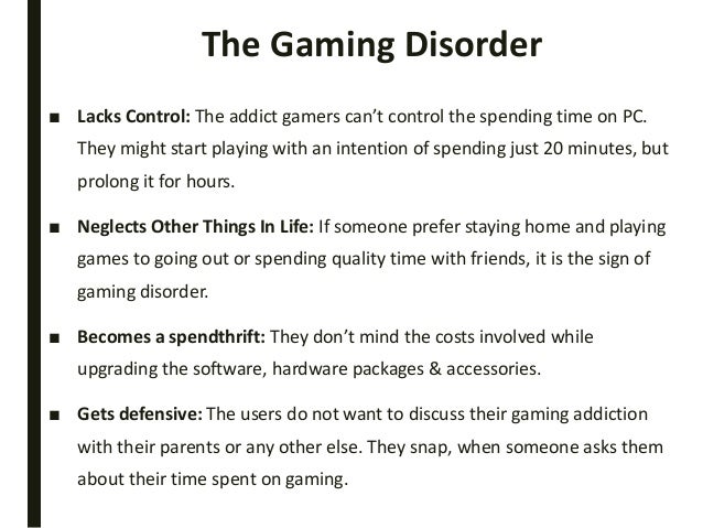 Understanding the Impact of Addictive Gaming Behaviour: A Study With