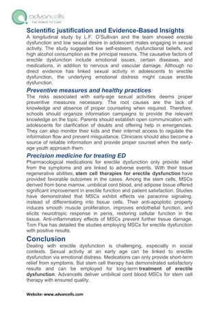 Understanding the impact of early adolescent sexual habits on erectile ...