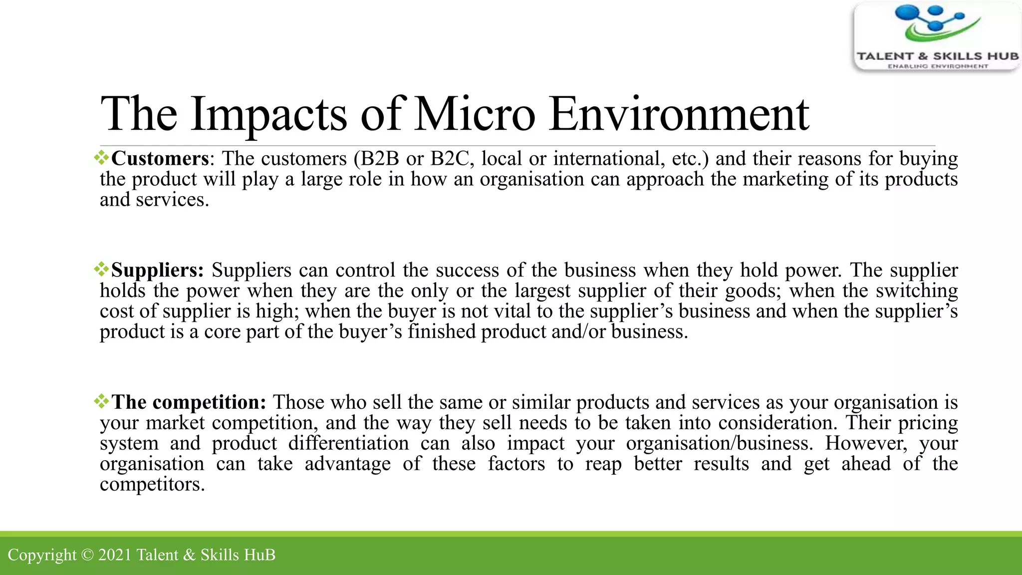Understanding the Impact of Marketing Environment | PPTX