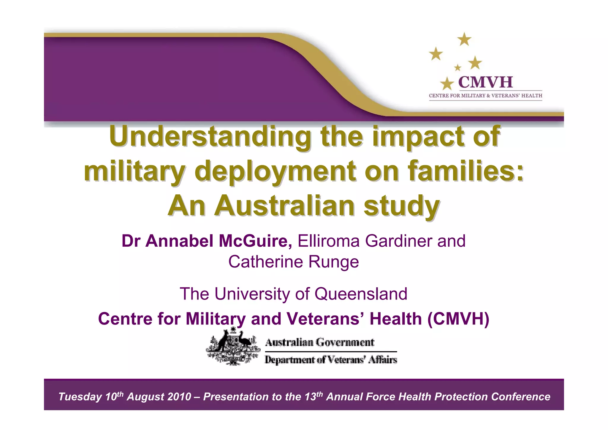 Understanding the impact of military deployment on families an ...
