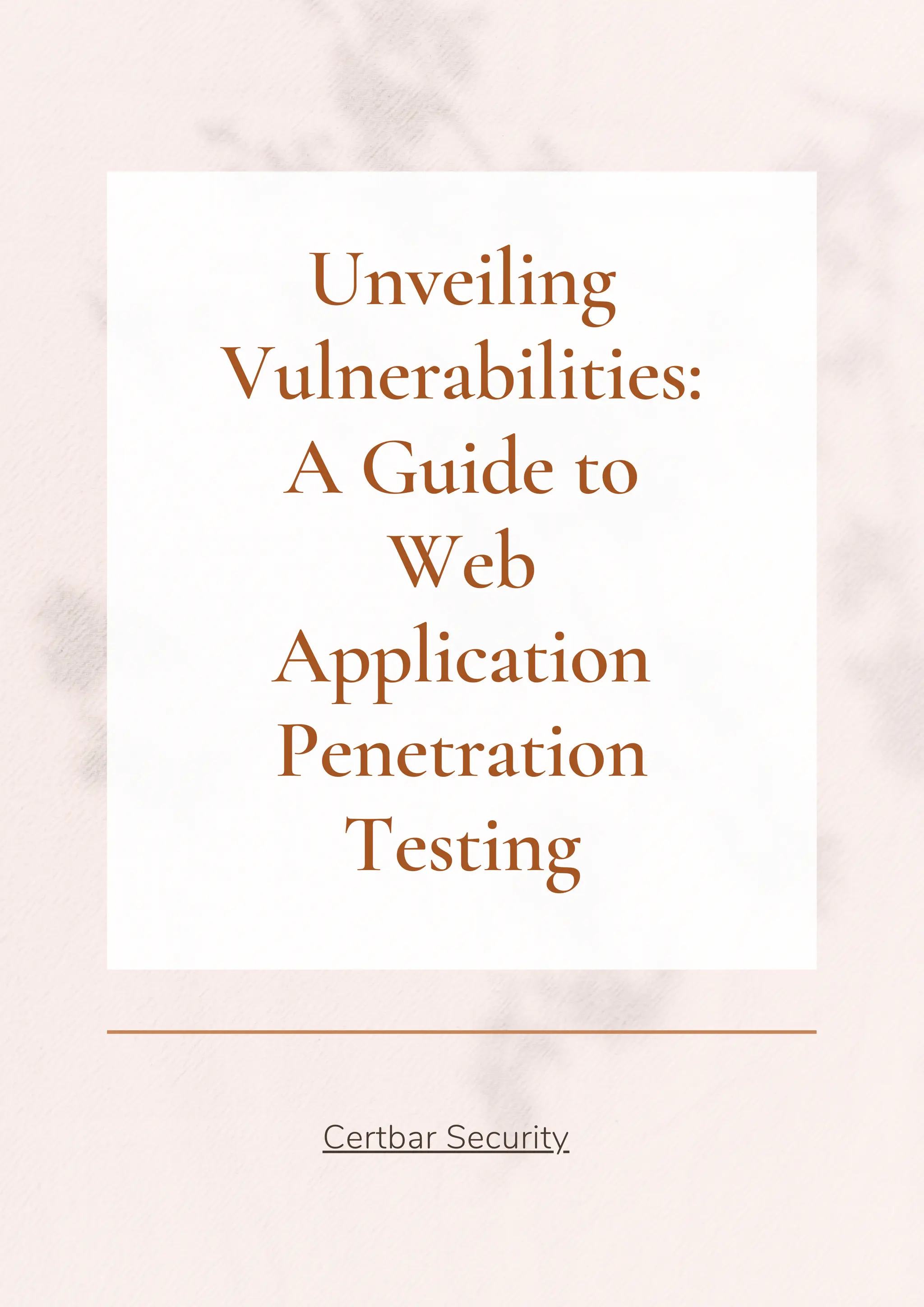 Unveiling Vulnerabilities A Guide To Web Application Penetration