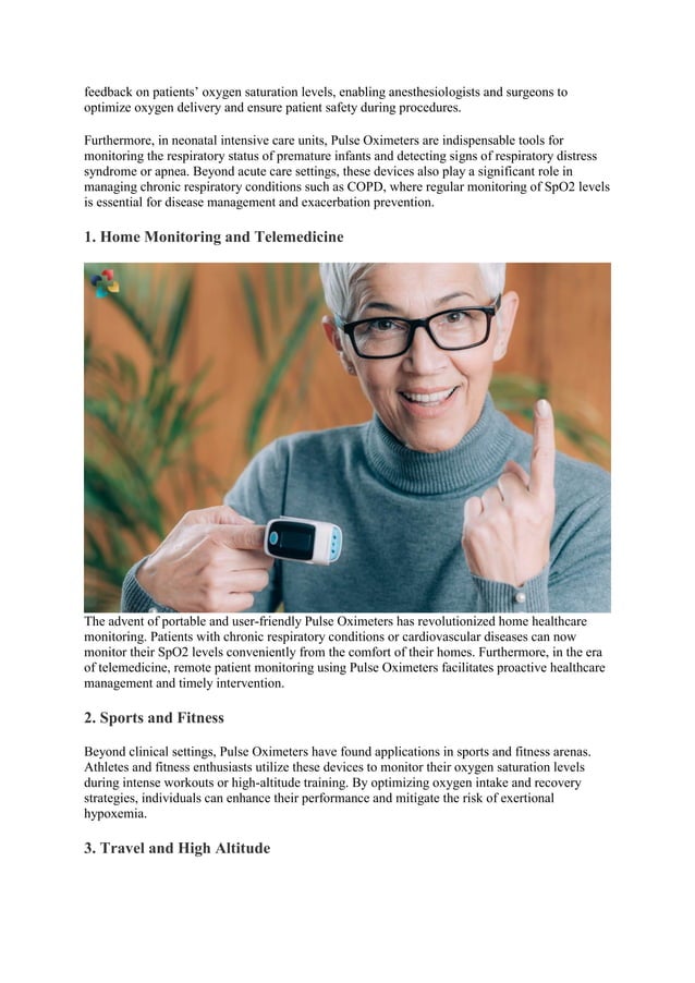Importance and Utility of Pulse Oximeter in Healthcare | The Lifesciences Magazine | PDF