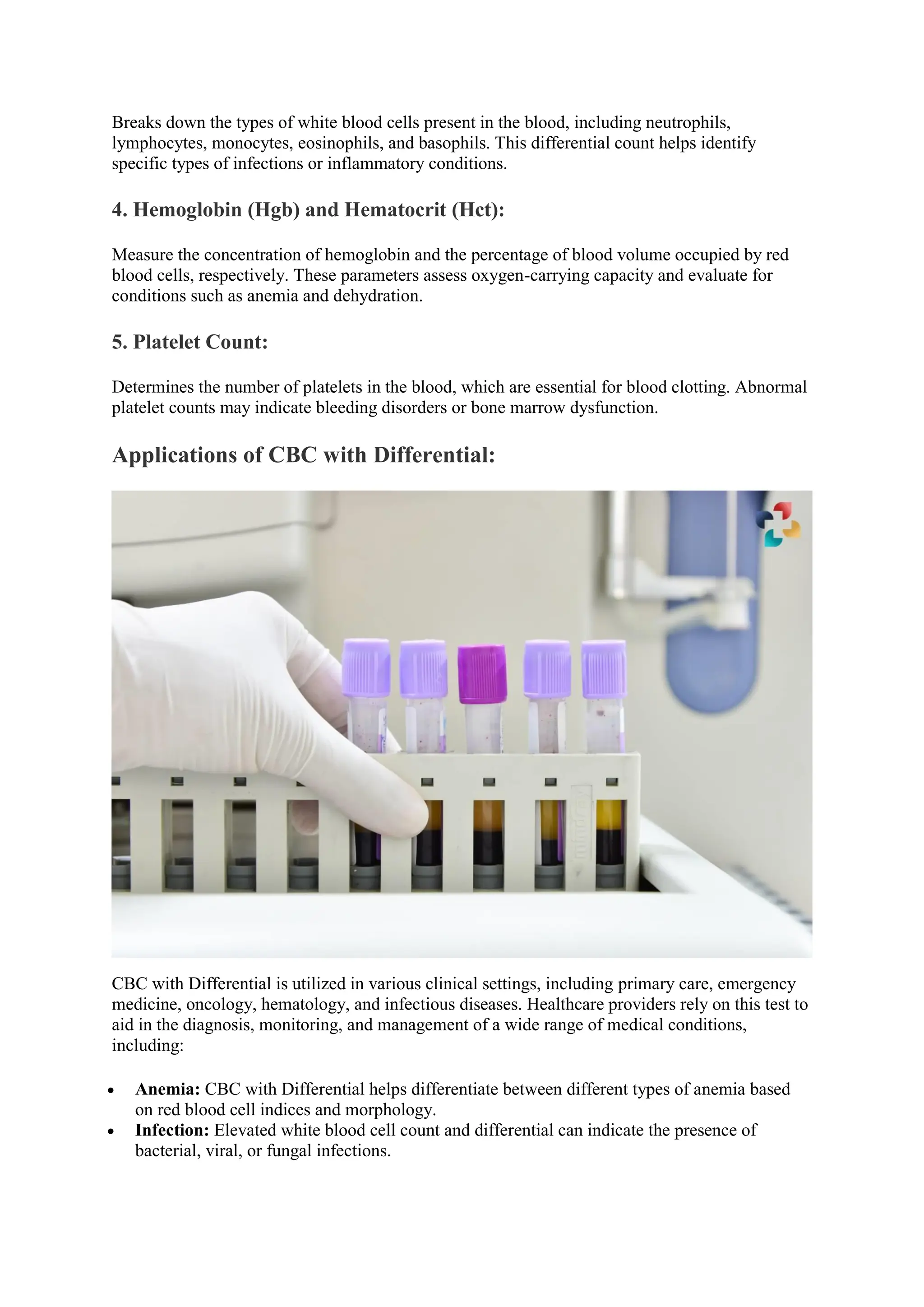 Importance of CBC with Differential in Healthcare | The Lifesciences ...