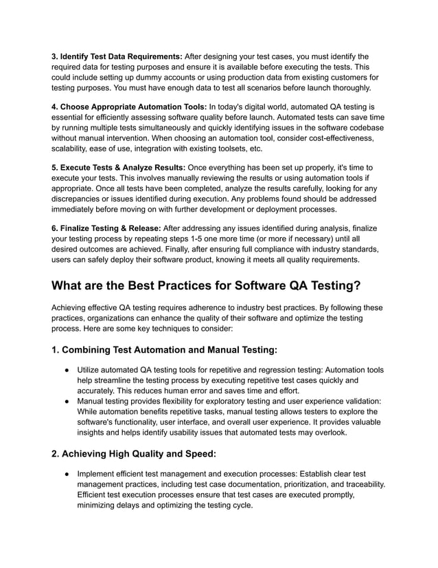 Understanding the Importance of Quality Assurance Testing in Software ...