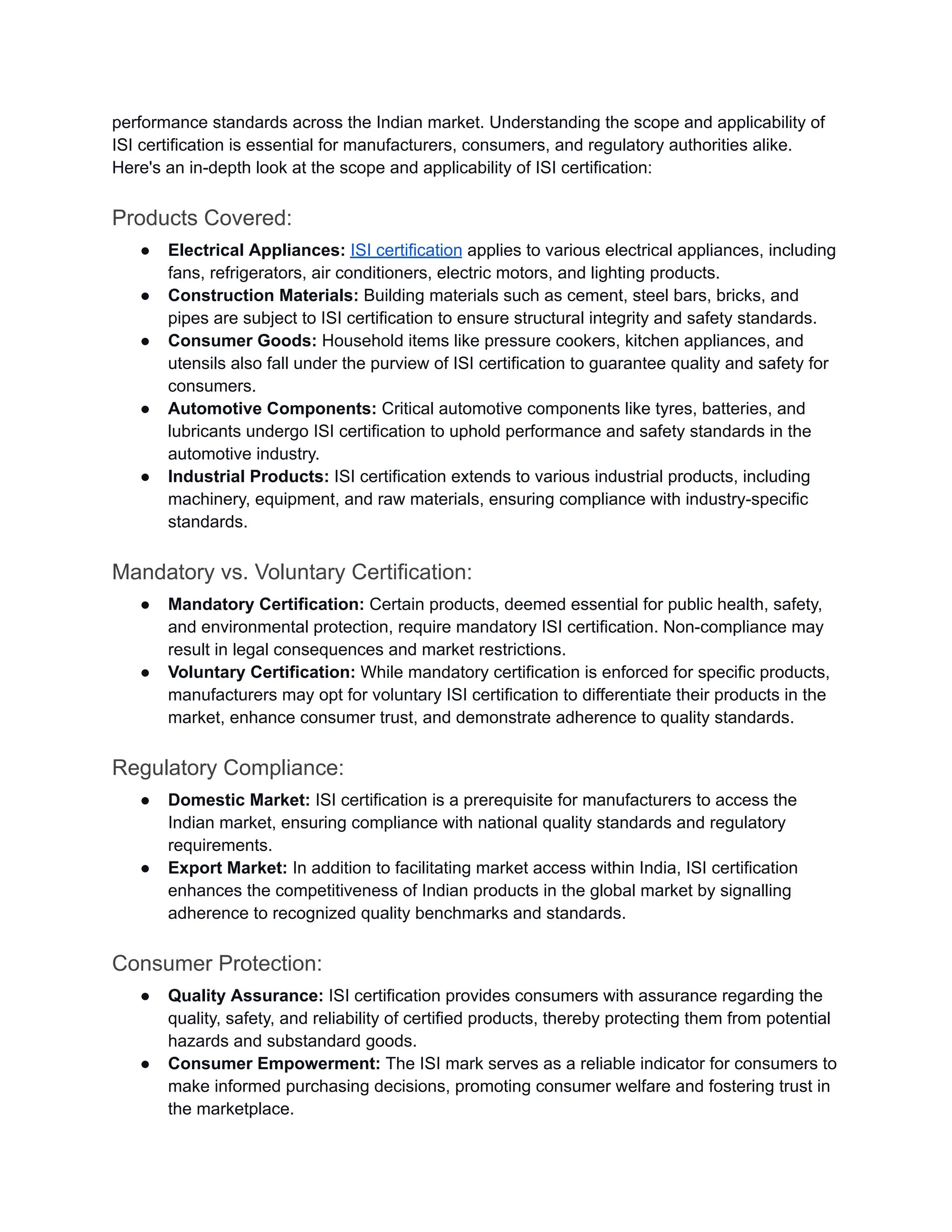 Understanding The Indian Standards Institution (ISI) Certification ...